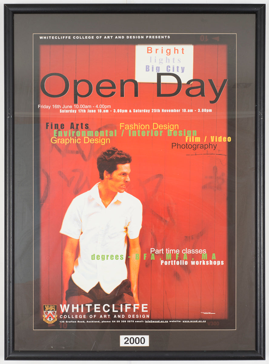OPEN DAY POSTER 2000 – Whitecliffe Art